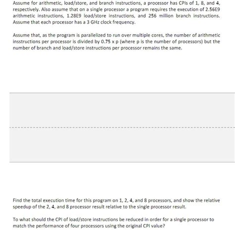 [solved] assume for arithmetic load store and branch in