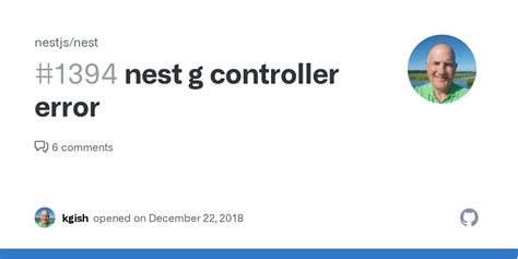 Nest G Controller Error Issue 1394 Nestjs Nest GitHub