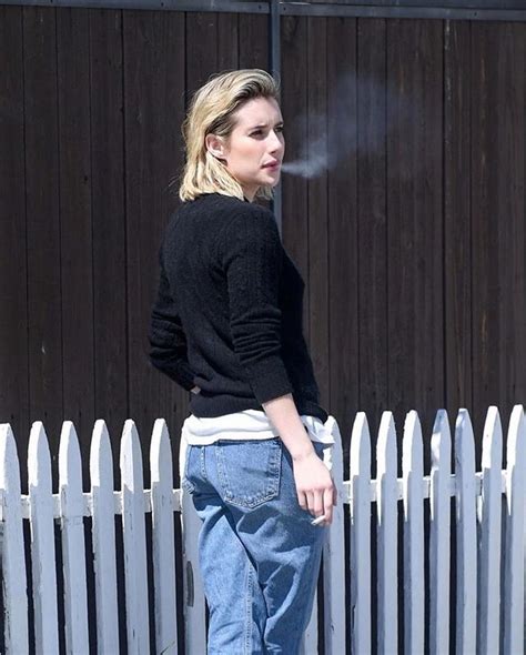 Emma Roberts Smoking Cigarettes