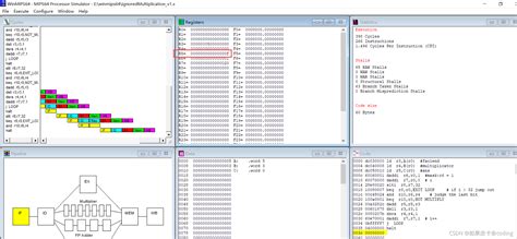 Winmips64之32位乘法器和除法器的模拟实验mips64乘法模拟器 Csdn博客