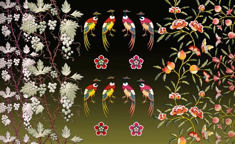 고퀄리티 한복 자수 브러쉬 A색동세트