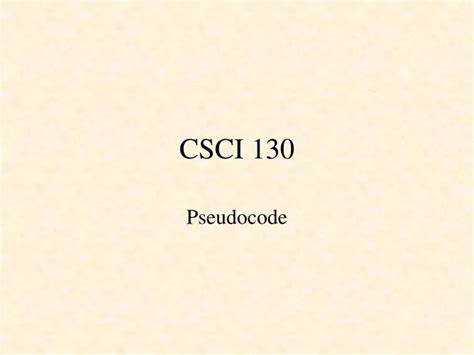 Ppt Csci 130 Powerpoint Presentation Free Download Id5009105