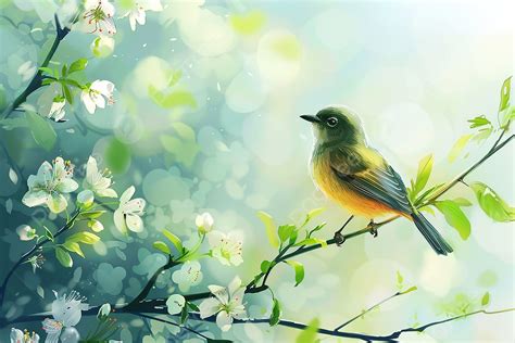 Beautiful Spring Bird Walpaper Image Background Bird Beautiful Background Background Image