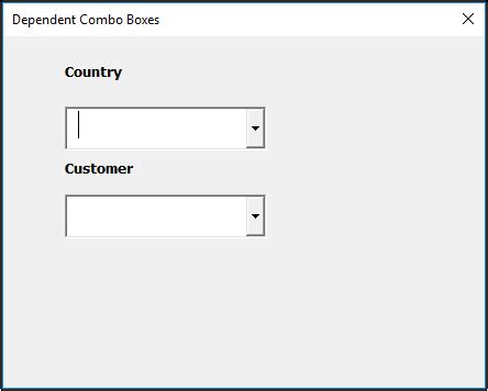 Dependent Combo Boxes On Excel Vba Userform Computergaga