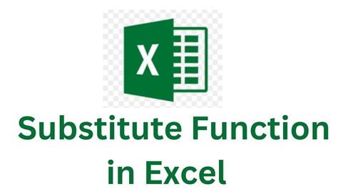 how to use substitute function in excel i youtube