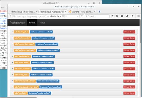 prometheus 1 0 on openshift postgresql metrics collection