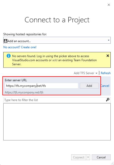 Powershell Programmatically Register A Tfs Server In Visual Studio