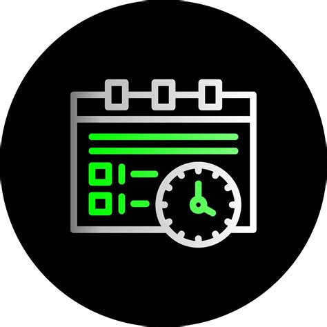 Work Schedule Dual Gradient Circle Icon 39487544 Vector Art At Vecteezy