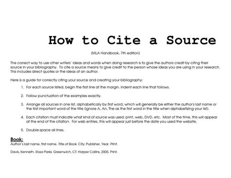 Citing Sources Citing Sources Teaching Writing Essay