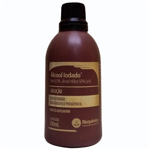 Comprar Álcool Iodado 0 1 Rioquímica Frasco Com 100ml De Solução De