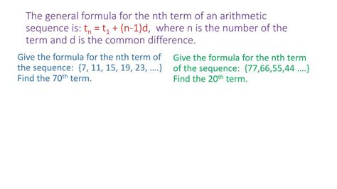 Ppt Algebra 1 Cc Function 4 Evaluate And Write Arithmetic Sequences