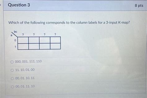 solved which of the following corresponds to the column