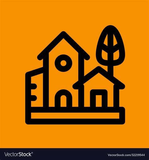 Natural Landscape Icon Graphic Download Template Vector Image