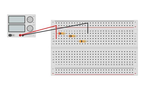 Circuit Design Voltage Divider Tinkercad