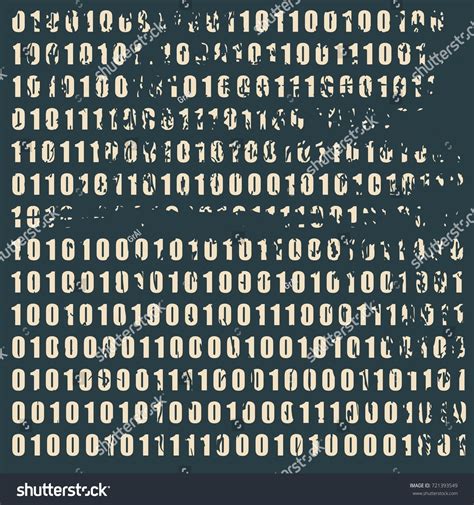 Binary Code Background Digits On Screen เวกเตอร์สต็อก ปลอดค่า