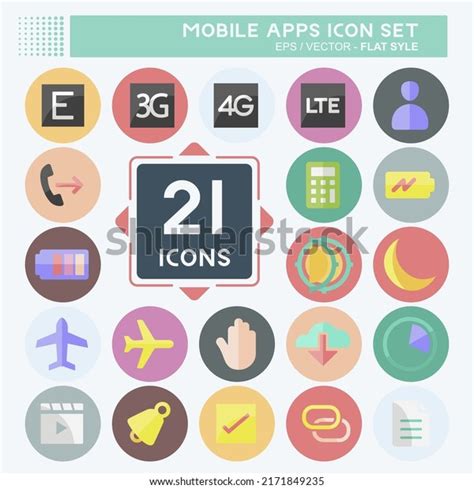 Mobile Apps Icon Set Suitable Web Stock Vector Royalty Free 2171849235 Shutterstock