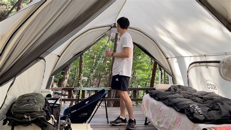 캠핑 가서 점심에 명란크림파스타 저녁에 불고기 떡볶이 다음날 아침에는 제육볶음면 Feat 전기파리채 Youtube