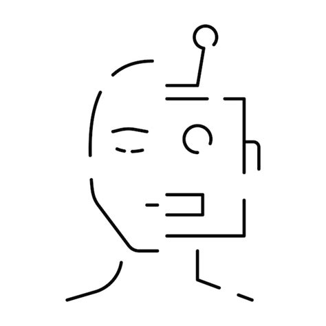 Premium Vector Artificial Intelligence Line Icon Brain Robot Ai Head