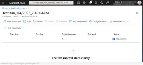 Using The Azure Load Testing Service