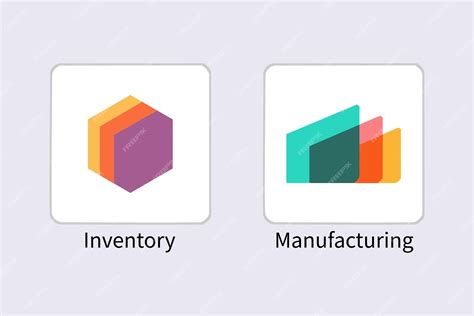 Premium Vector Icons Of Odoo 17 Modul Inventory And Modul Manufacturing