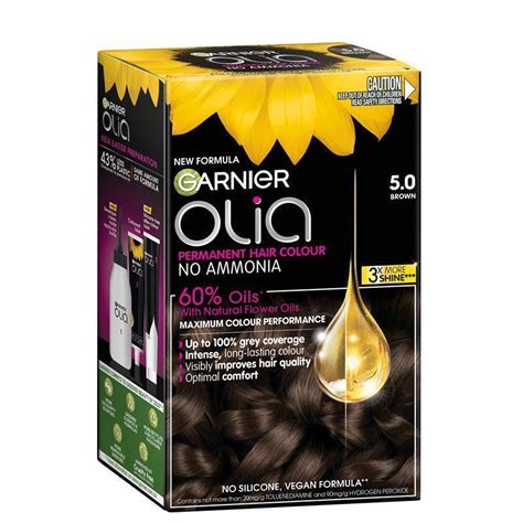 Buy Garnier Olia 50 Brown Permanent Hair Colour No Ammonia 60 Oils