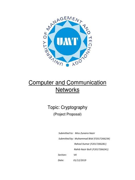 ccn project proposal pdf cryptography encryption