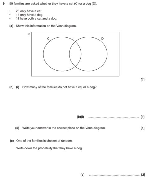 Gcse 1 9 Venn Diagrams Answers Venn Diagrams Worksheet Ans