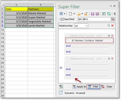 How To Display Show Auto Filter Criteria In Excel