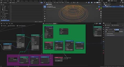 Controlling Thickness Of Node Generated Concentric Rings Blender