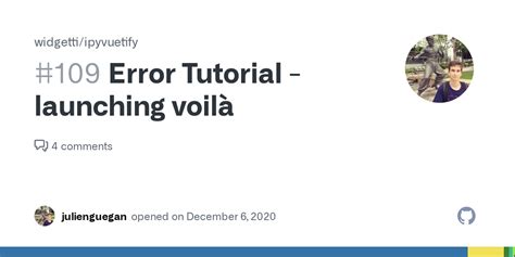 Error Tutorial launching voilà Issue 109 widgetti ipyvuetify