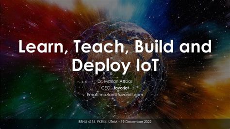 learn teach build and deploy iot ppt