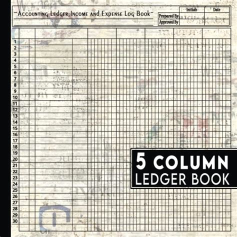 5 Column Accounting Ledger Log Book Texture Old Paper 5 Column Accounting Ledger Log Book Texture Old Paper