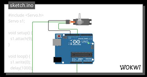 Controlling Servomotor Wokwi Esp32 Stm32 Arduino Simulator