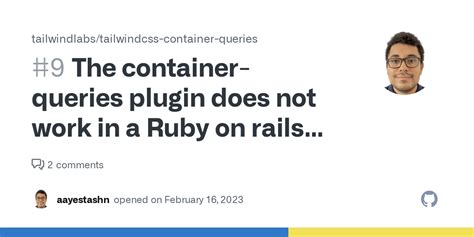 The Container Queries Plugin Does Not Work In A Ruby On Rails