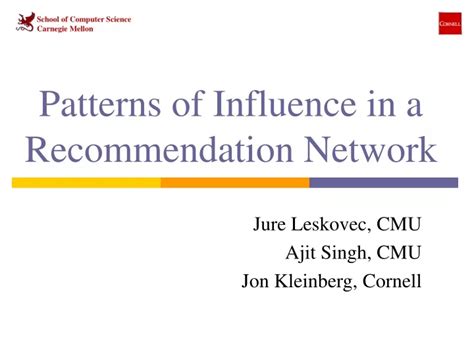 Ppt Patterns Of Influence In A Recommendation Network Powerpoint