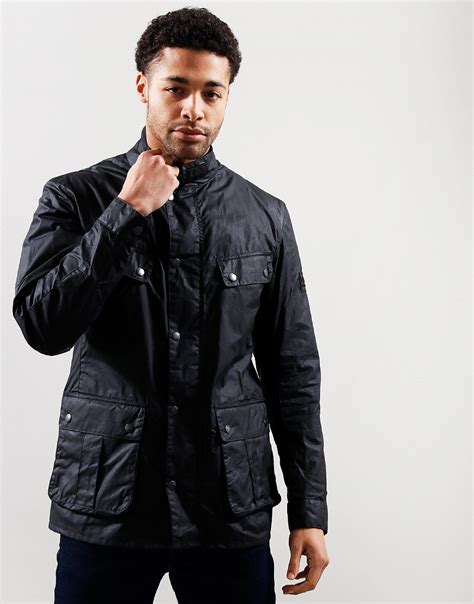 Barbour International Lightweight Duke Wax Jacket Black Terraces Menswear