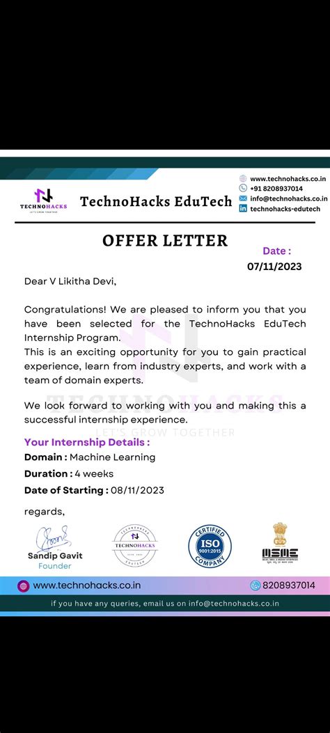 likitha devi vummiti on linkedin technohacks technohacks