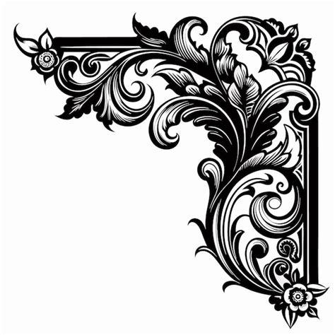Premium Vector Ornate Floral Corner Design
