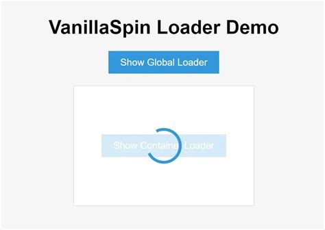 Animated Loading Spinner With Smart Ajax Support Vanillaspin Css Script