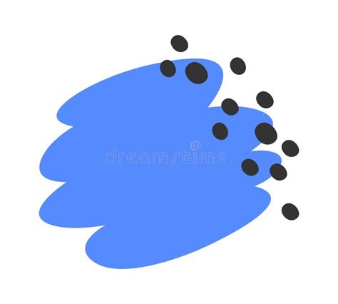 Hand Drawn Shape Flat Icon Simple Blue Background Stock Vector