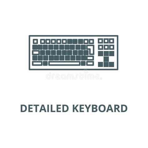 Detailed Keyboard Line Icon Vector Detailed Keyboard Outline Sign