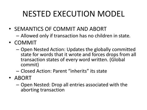 Ppt Nested Transactional Memory Architecture And Model Overview Powerpoint Presentation Id