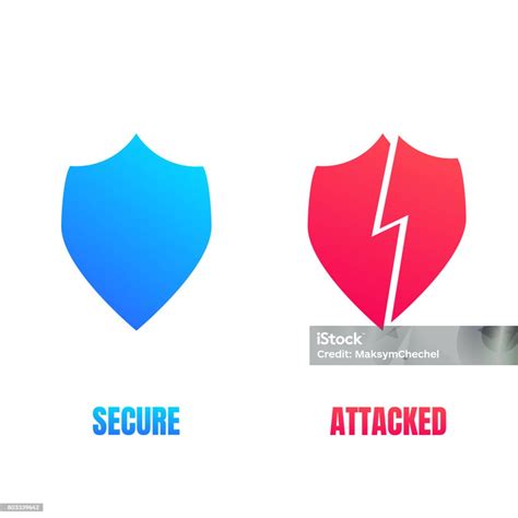 사이버 보안 방패 아이콘입니다 컴퓨터 보안에 대 한 안전 하 고 사이버 공격 워크플로 개념에 대한 스톡 벡터 아트 및 기타 이미지 개념 금고 보안 장비 기업 재무와