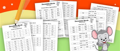 Decodable Words Lists Abcmouse
