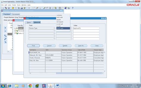 My Oracle World Search Employees By Criteria In Oracle HRMS
