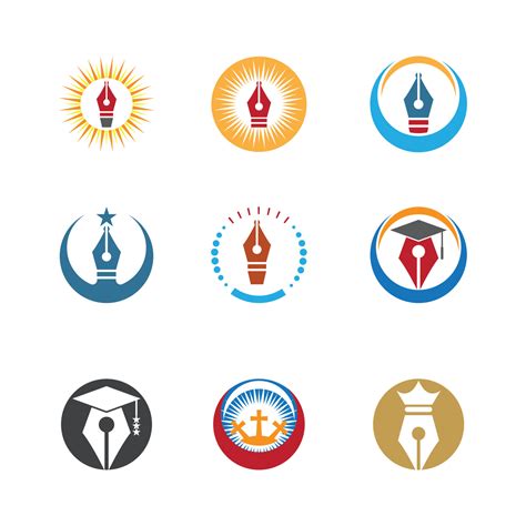 Nib Logo Template Vector Symbol 24645884 Vector Art At Vecteezy