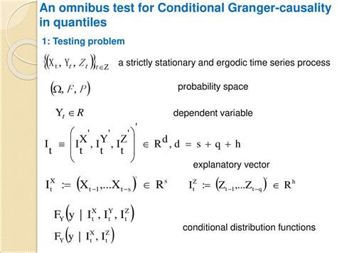 Conditional Granger Causality Test In Quantiles Ppt Download