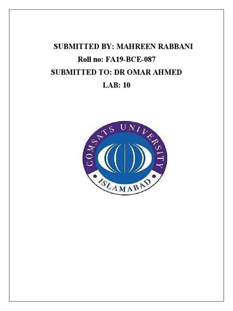 Lab 10 Data Structure 15 December Pdf Data Management Computer