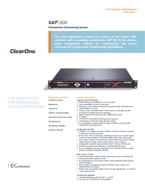 Xap 800 Datasheet Pdf Microphone Sound Production Technology