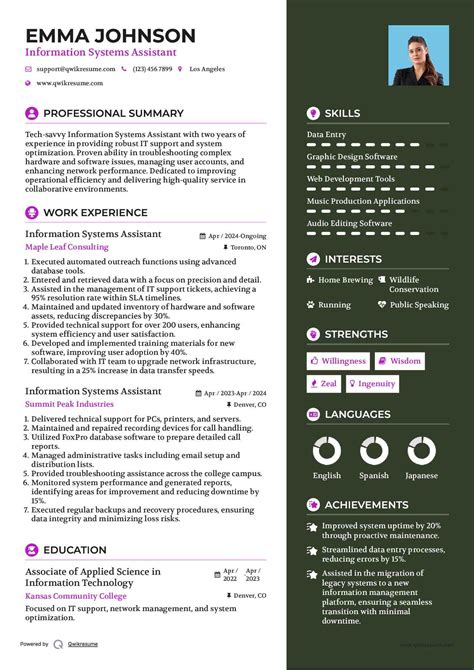 10 Information Systems Assistant Resume Samples And Templates For 2025